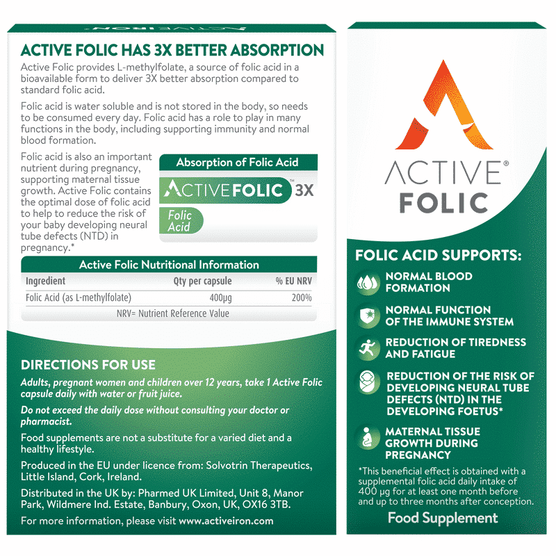 Buy Active Folic - Folic Acid for Pregnancy - Support Mother & Baby