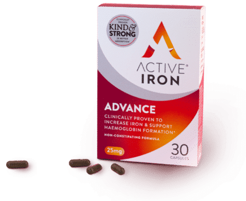 25 MG Iron Supplement - 30 Capsules | Active Iron Advance